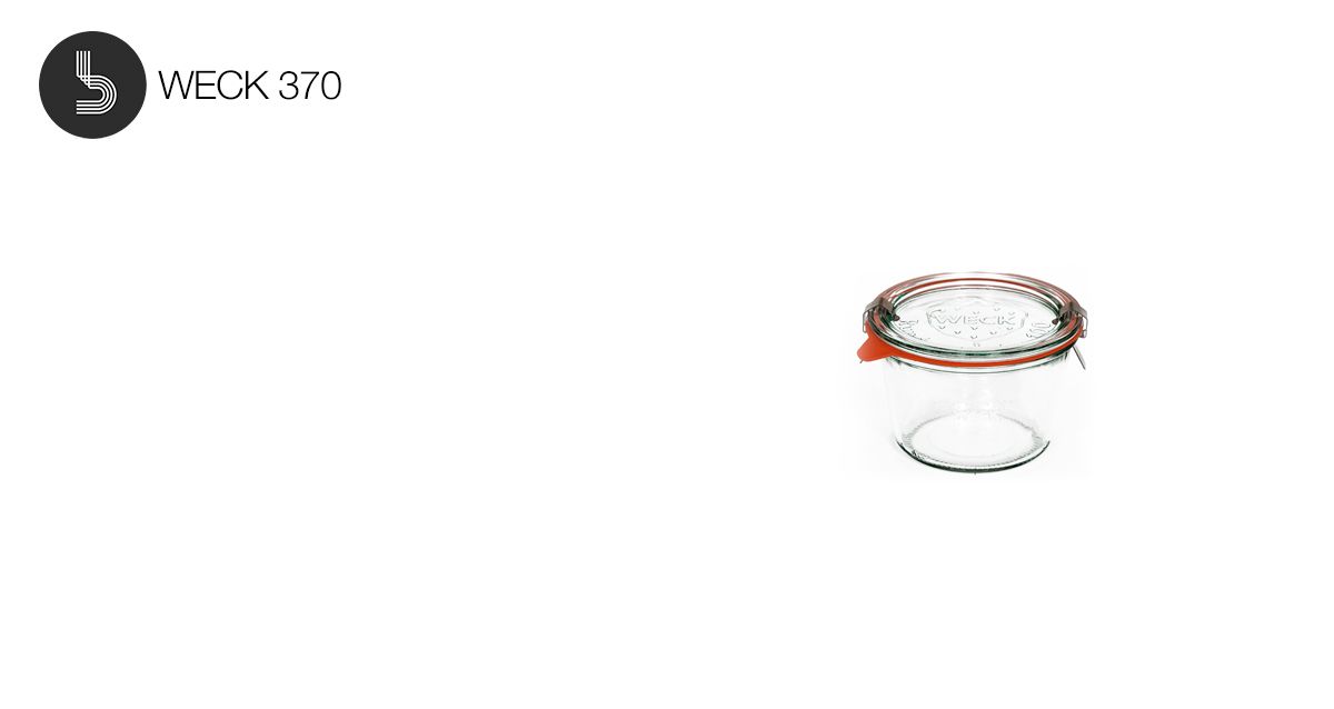 Pote de vidro hermético com boca larga Weck Mold 370ml