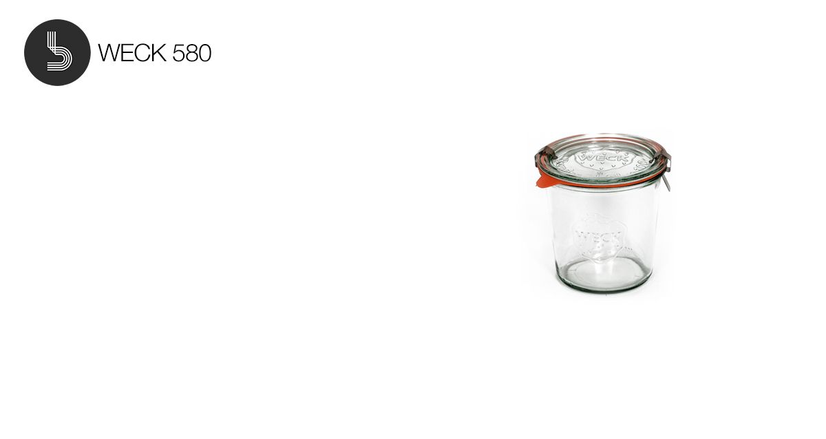 Pote de vidro hermético com boca larga Weck Mold 580ml